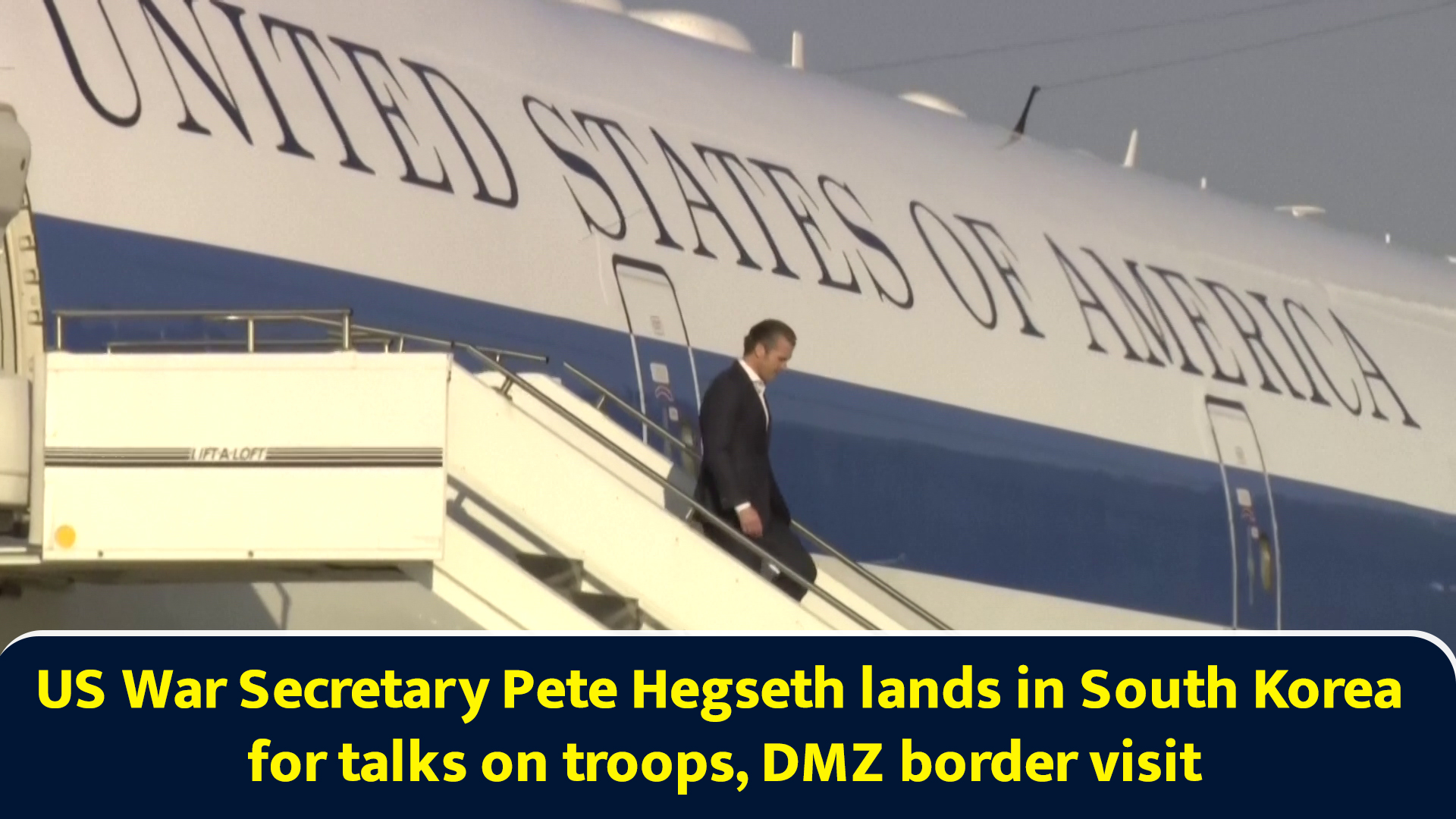 US War Secretary Pete Hegseth lands in South Korea for talks on troops, DMZ border visit