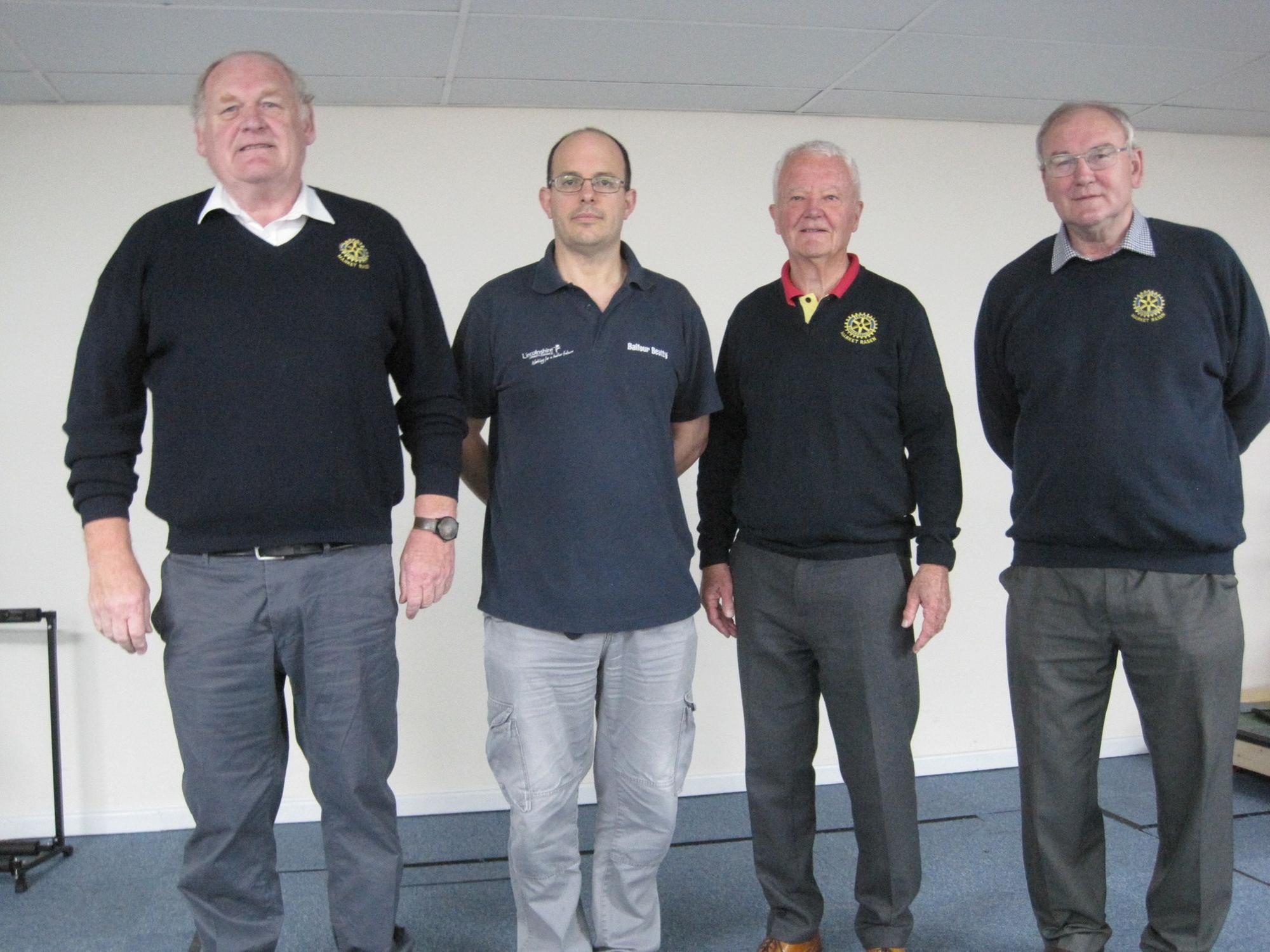 Detachment Commander of Market Rasen Army Cadets visits Rotary