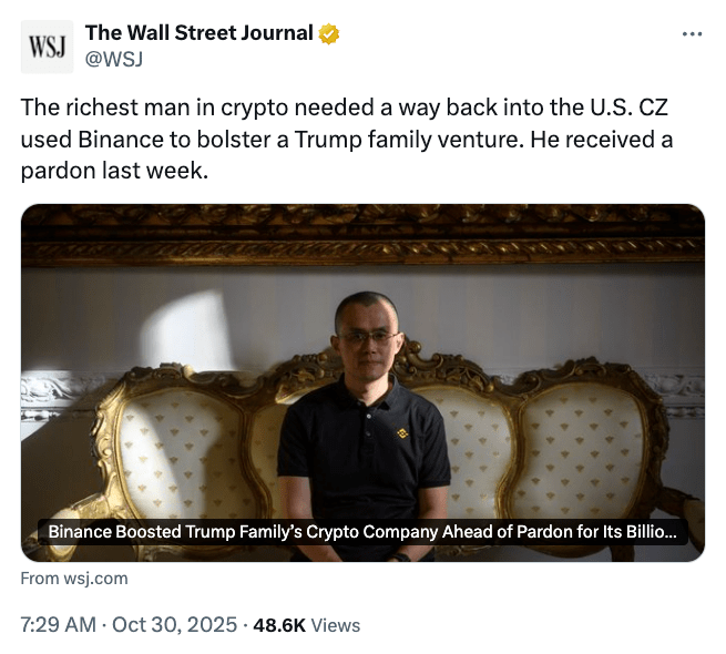 Trump defends CZ pardon, says he ‘doesn’t know’ Binance co-founder
