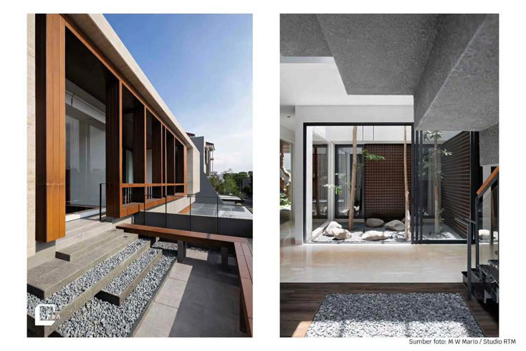 Desain Fasad Rumah 2 Lantai Modern Tropis, Tampil Menawan