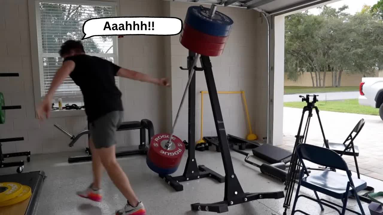 My friend tried lifting a 500 pound bar and almost got crushed