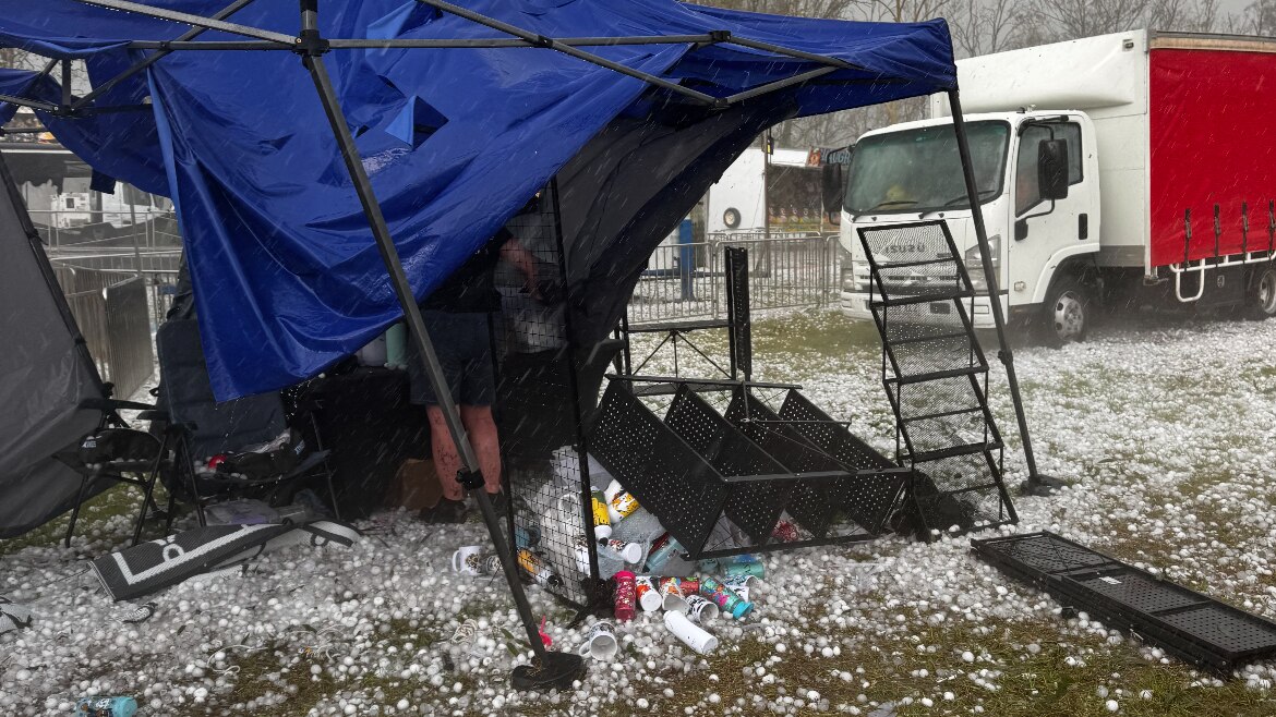 Woman concussed after south-east Queensland hit by giant hail