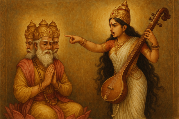 The Untold Story of Why Saraswati Cursed Lord Brahma After He Married ...