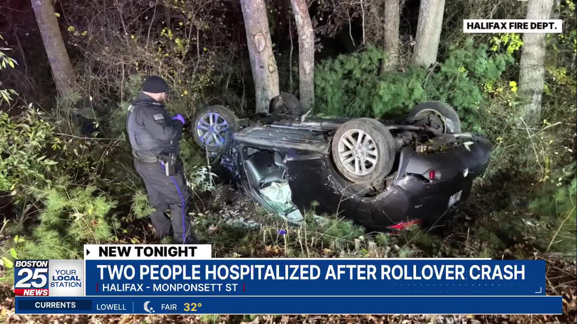 Two injured after rollover crash in Halifax