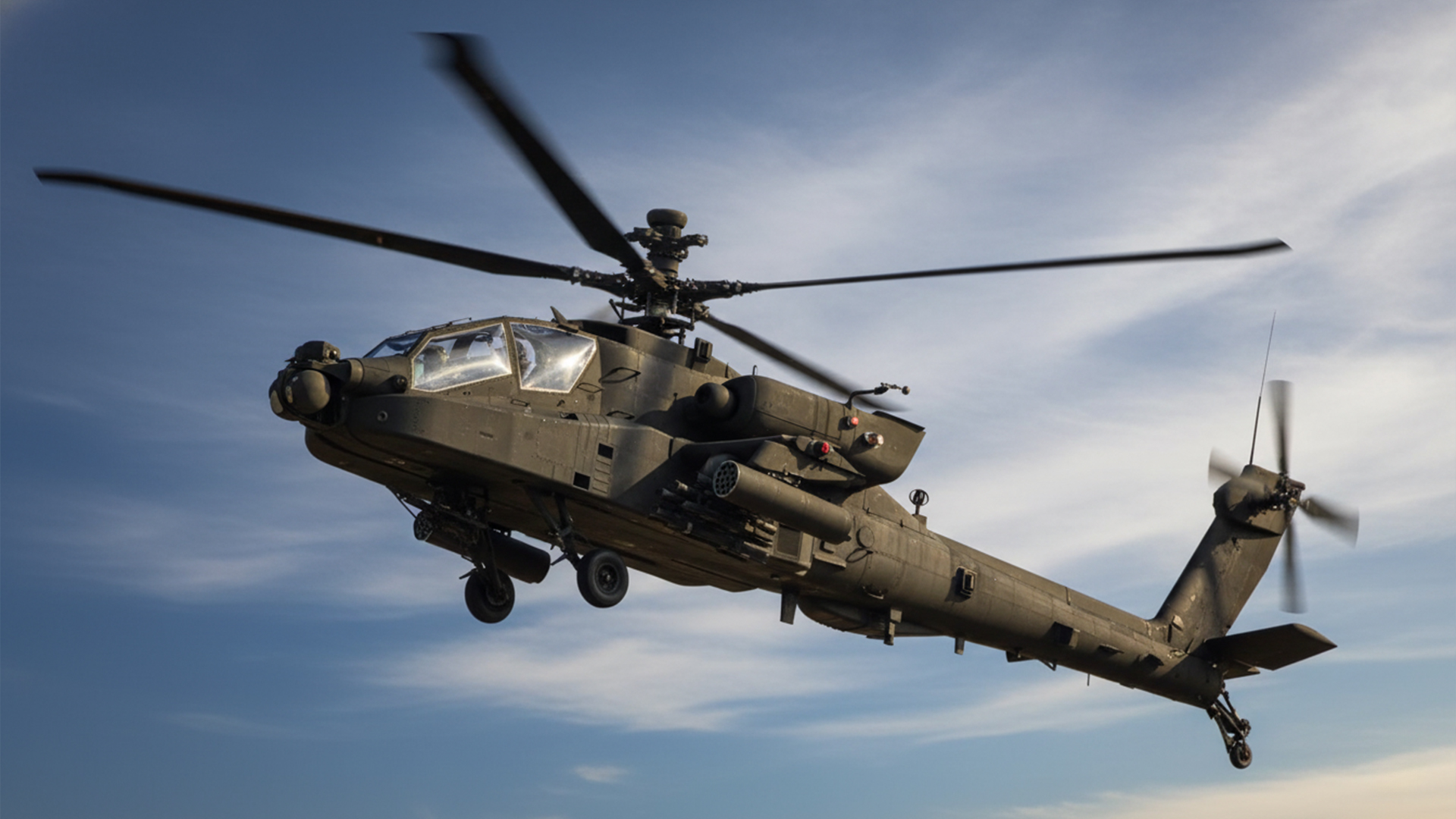 US Army Apaches Conduct Aerial Gunnery