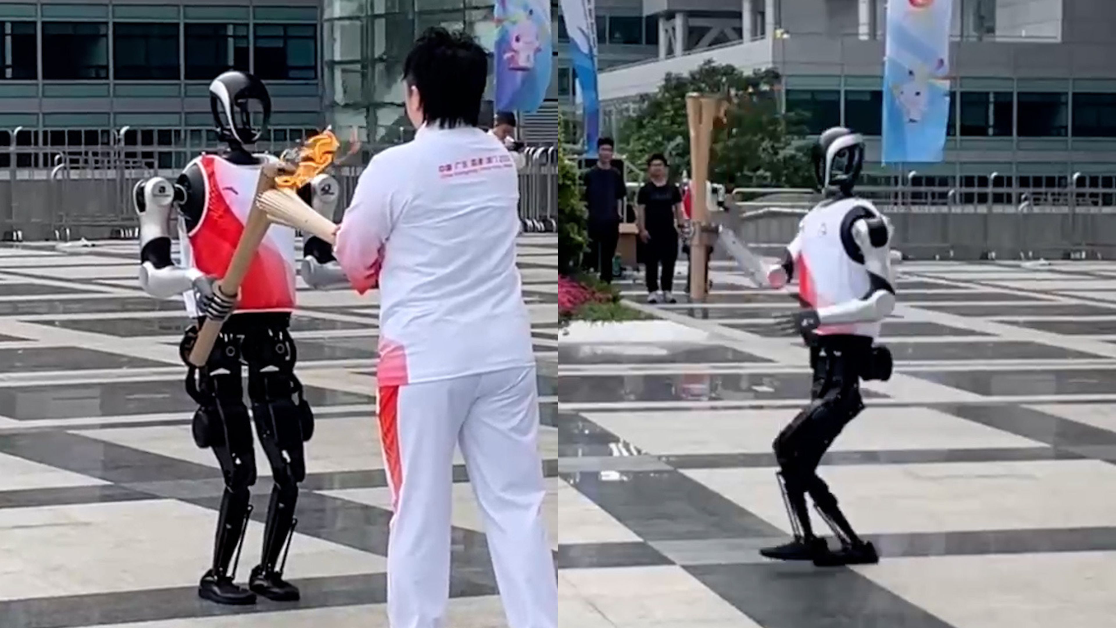 Humanoid robot joins torch relay for China’s National Games