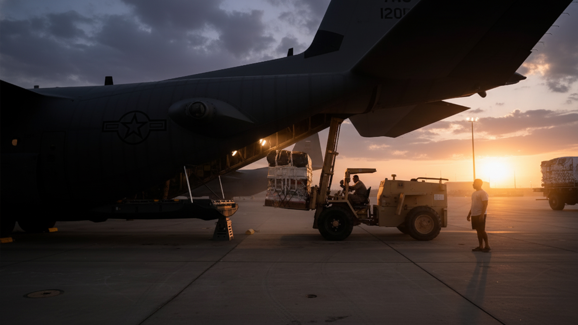 Amerikaanse luchtmacht levert kritisch vracht op geheime locatie