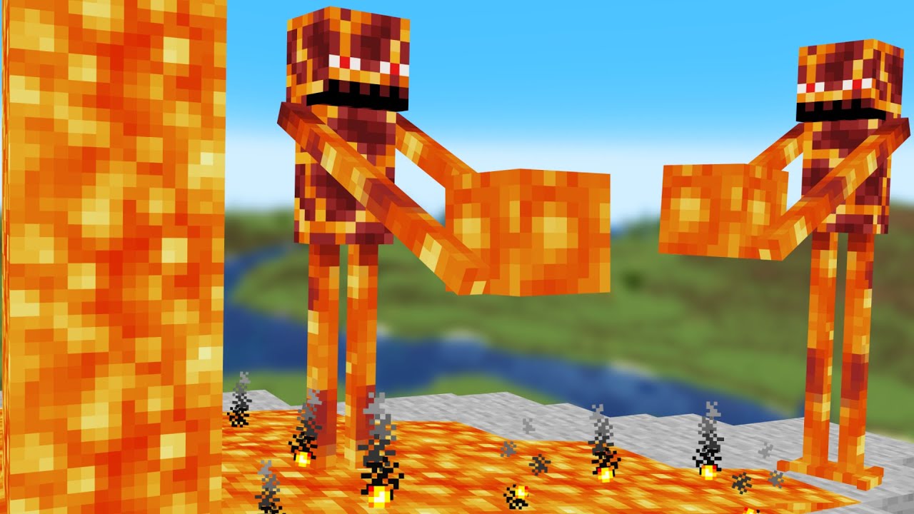 We combined Minecraft mobs with lava