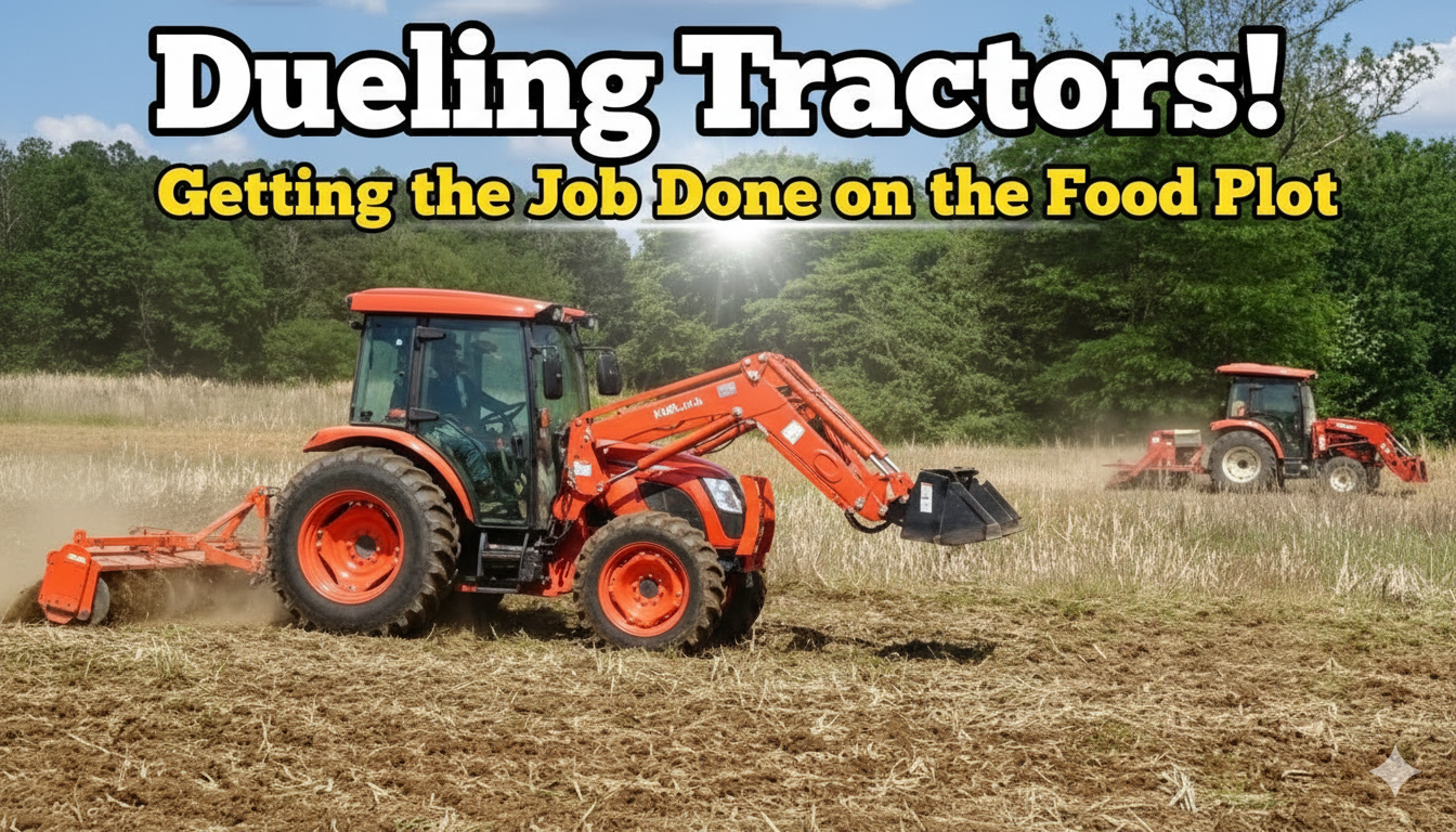 Dueling Tractors! Getting the Job Done on the Food Plot
