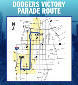 Dodgers Championship Parade, Celebration Kicks Off at 11AM