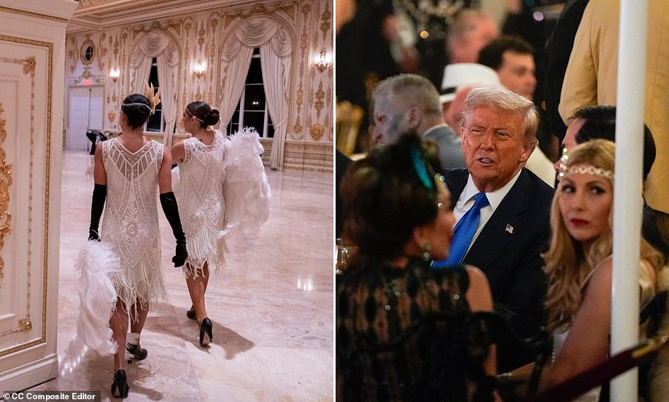 Trump throws Mar-A-Lago 'Great Gatsby' party