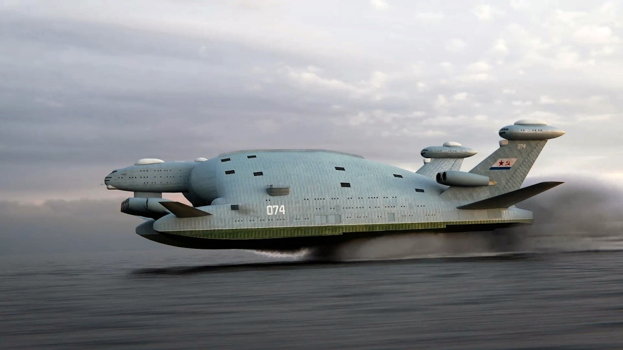The Gigantic Russian Ekranoplan Aircraft Carrier