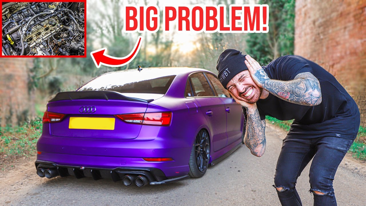 From loud to broken - straight-piped Audi S3 disaster