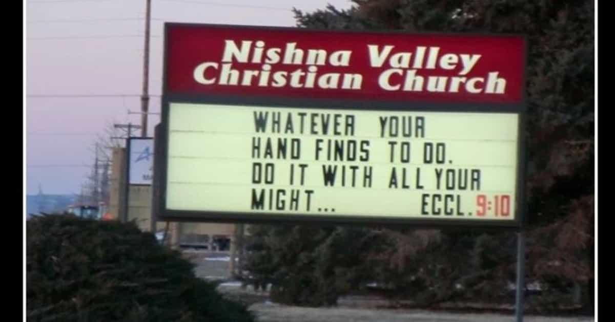 Accidentally inappropriate church signs