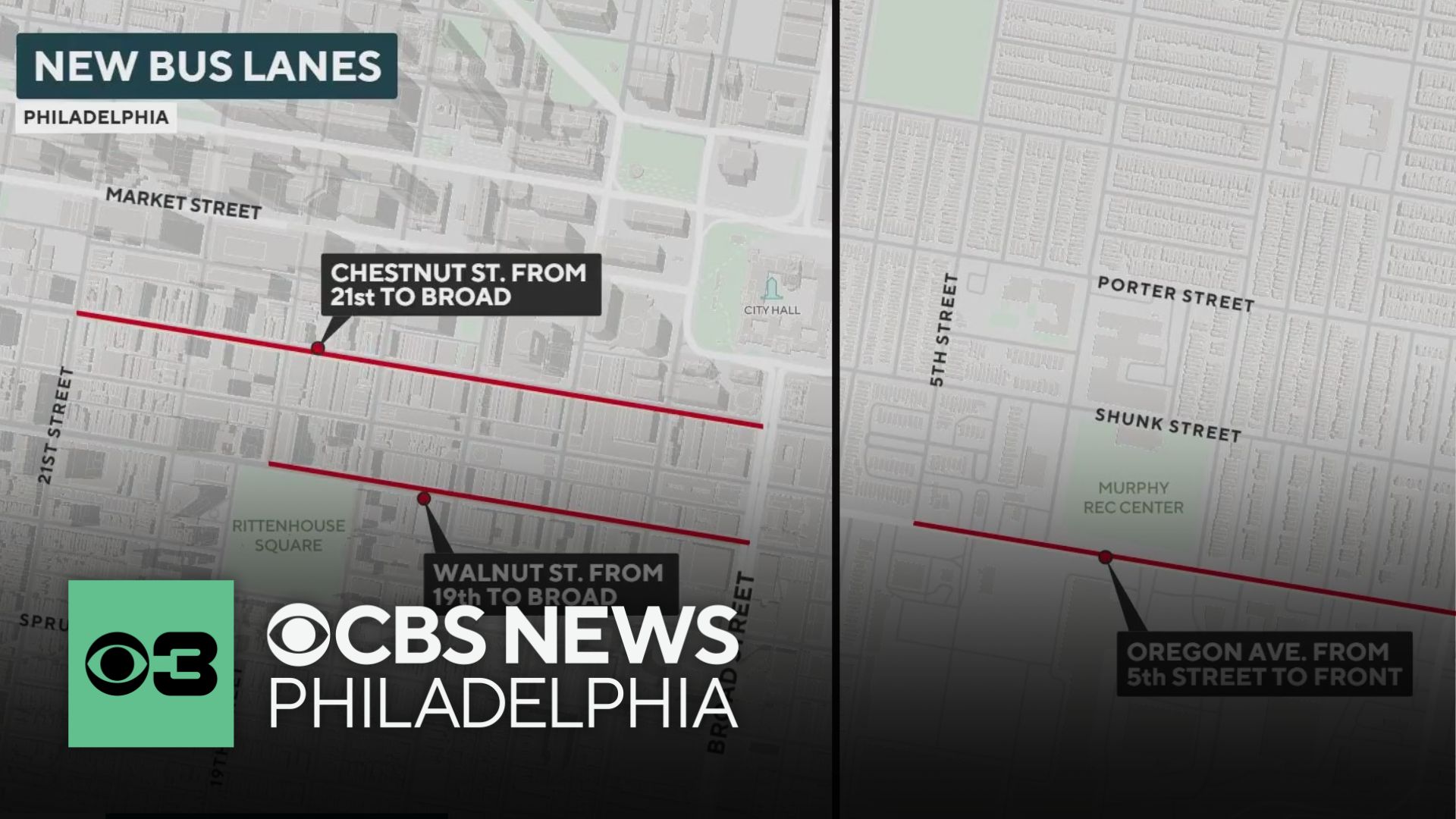 SEPTA red painted "bus only" lanes coming to Philadelphia