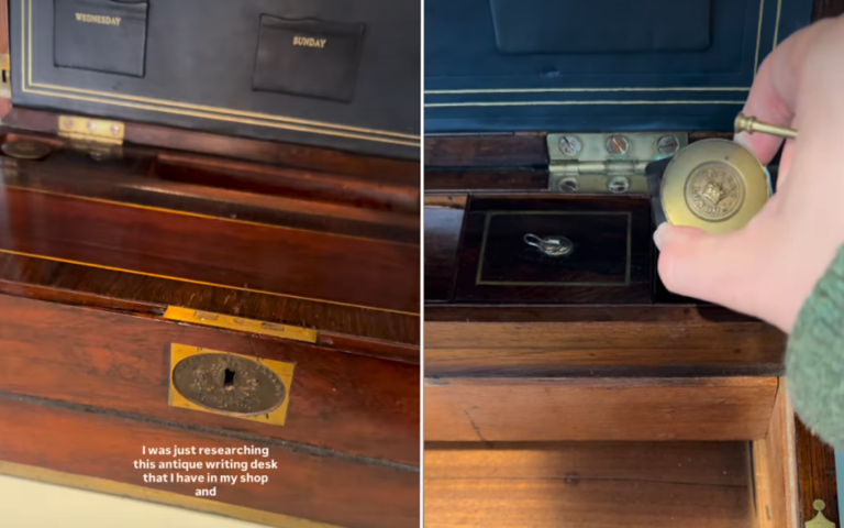Woman had "gut feeling" 19th century desk harbored secret—she was right