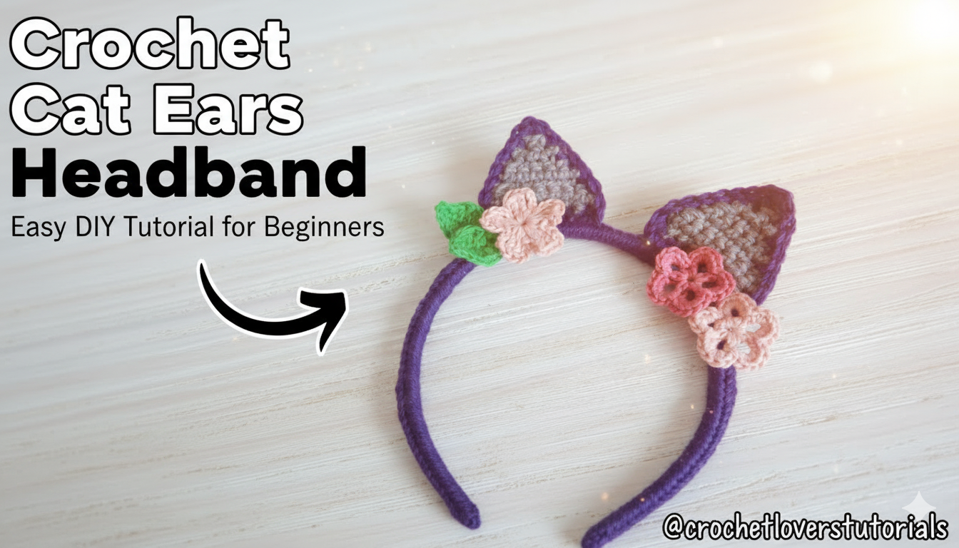 Crochet Cat Ears Headband – Easy DIY Tutorial for Beginners