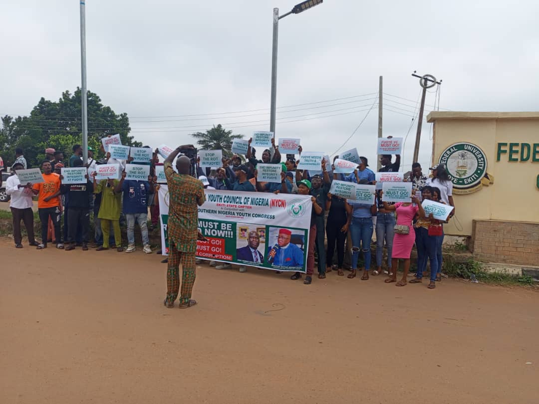 PHOTOS: NYCN leads protest in FUOYE, ignores SUG threats