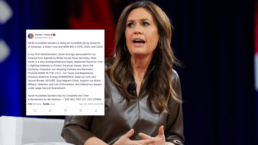 President Trump endorses Gov. Sanders for re-election