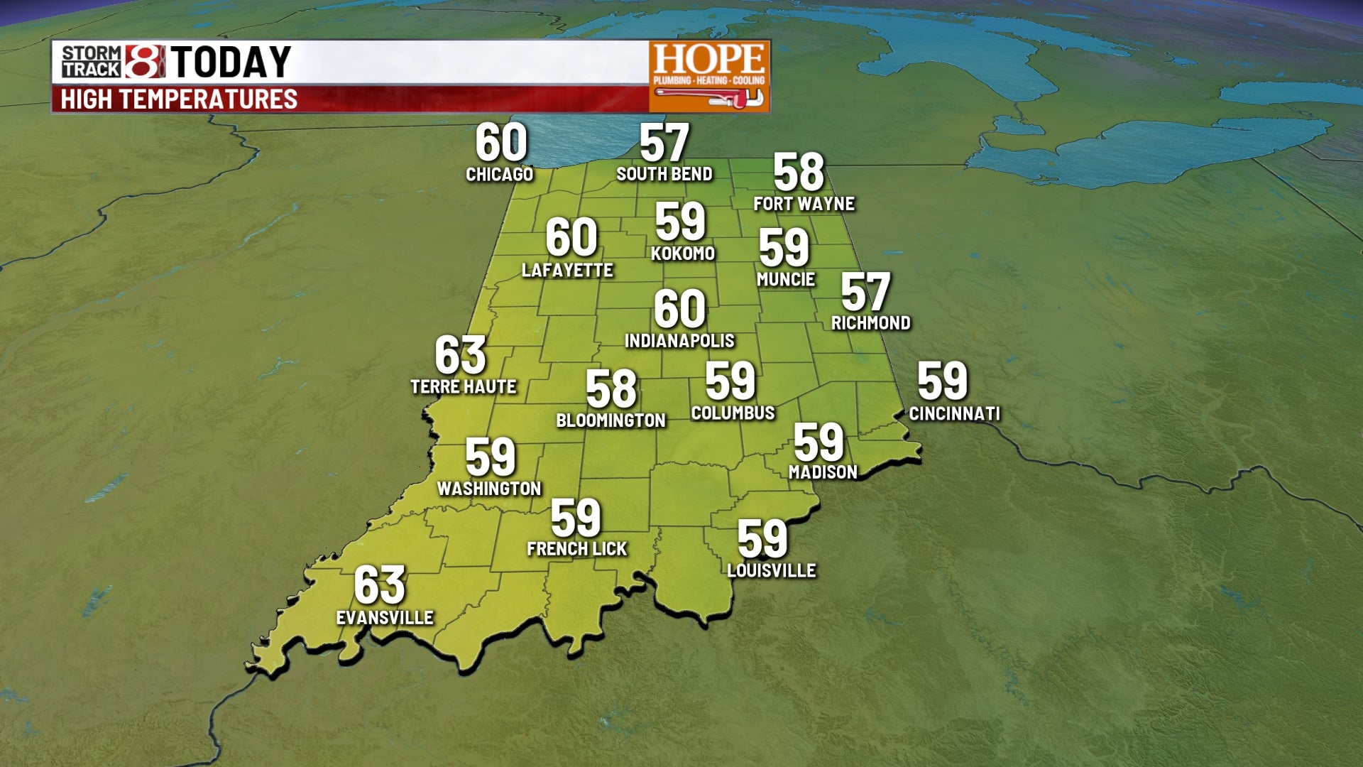 Warm and dry start to week in central Indiana, rain expected Friday ...