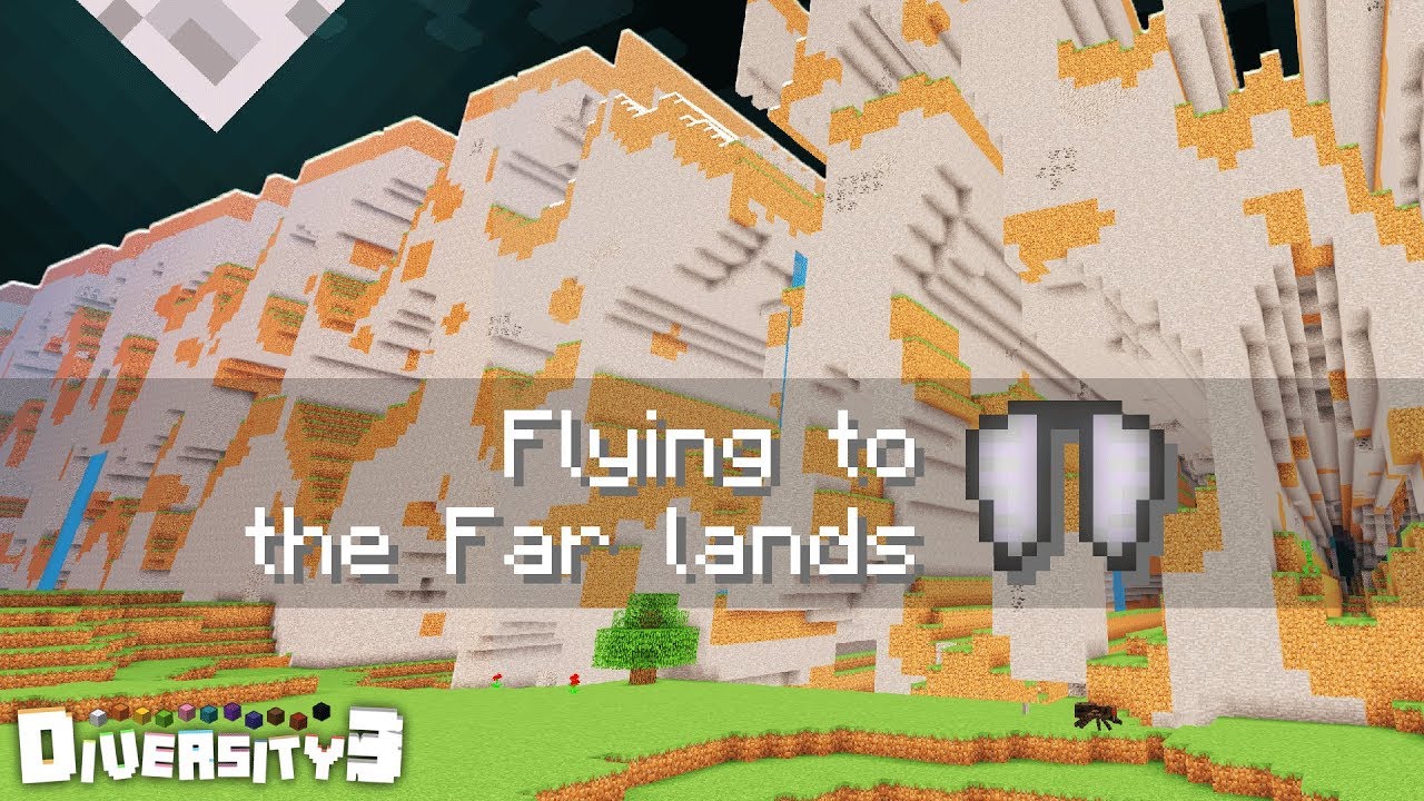 Flying to the Minecraft farlands (Diversity 3 Elytra)