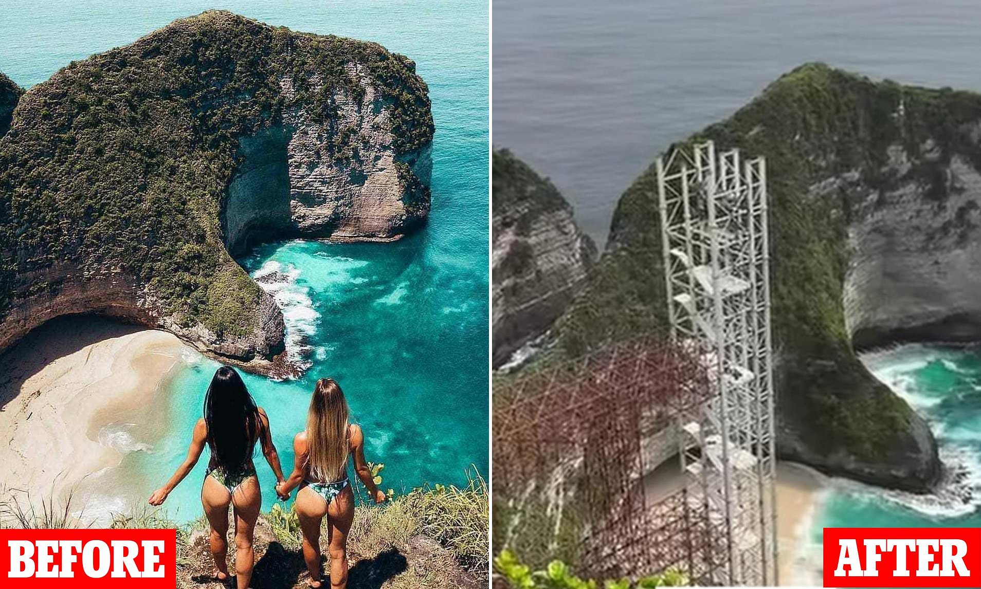 Furore over eyesore construction project at pristine Bali beach