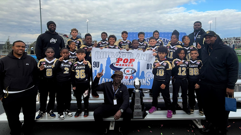 Plainfield Saints 9U Pop Warner football team wins state championship