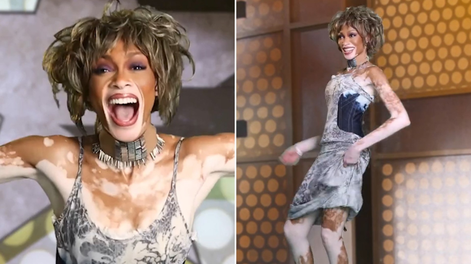Winnie Harlow defends Whitney Houston Halloween outfit