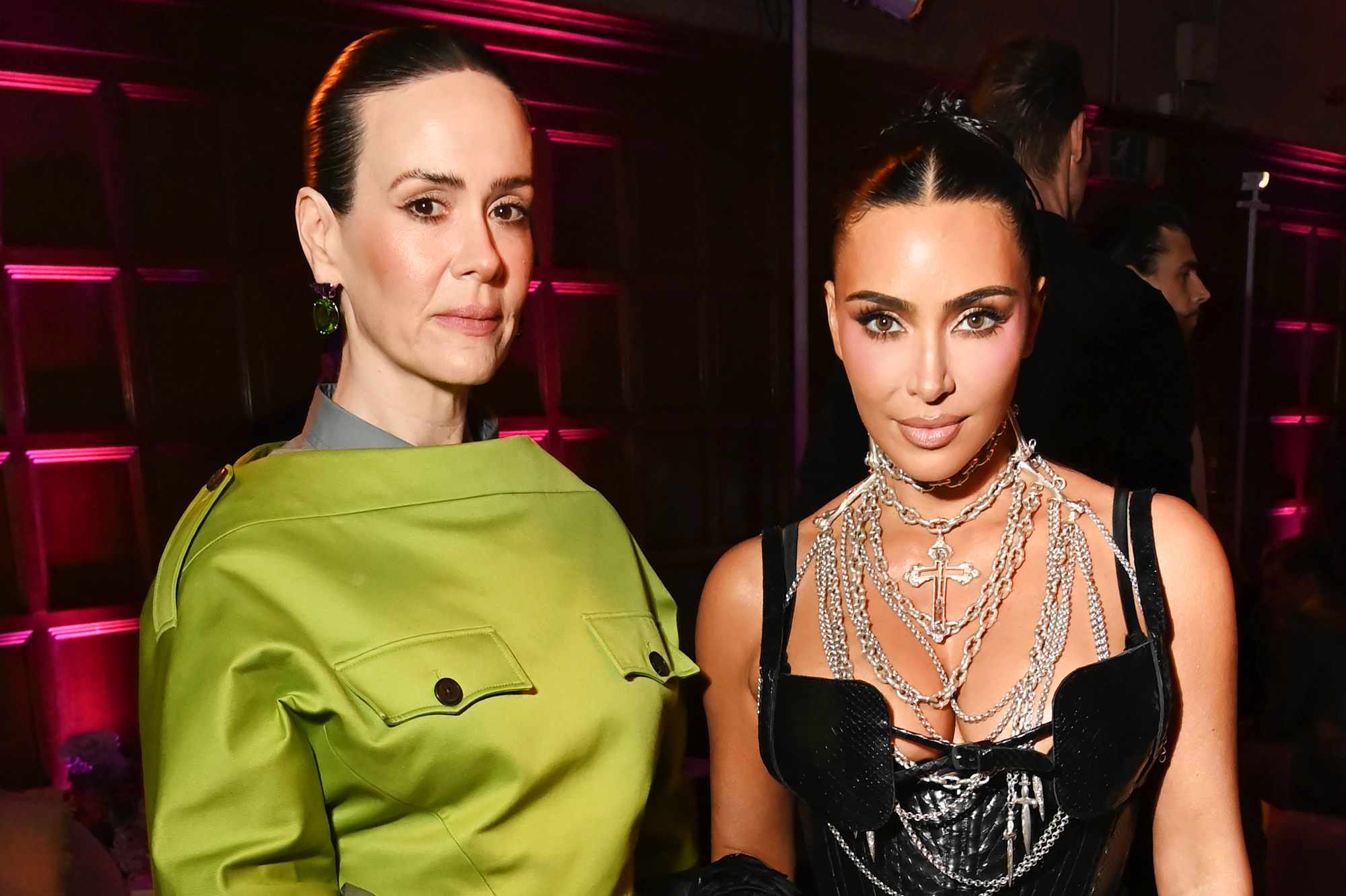 Sarah Paulson accidentally spat a potato chip into Kim Kardashian's eye ...