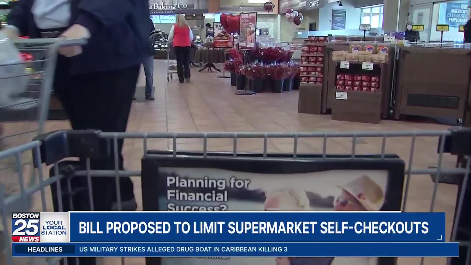 Massachusetts lawmaker seeks to limit self-checkout lanes in supermarkets