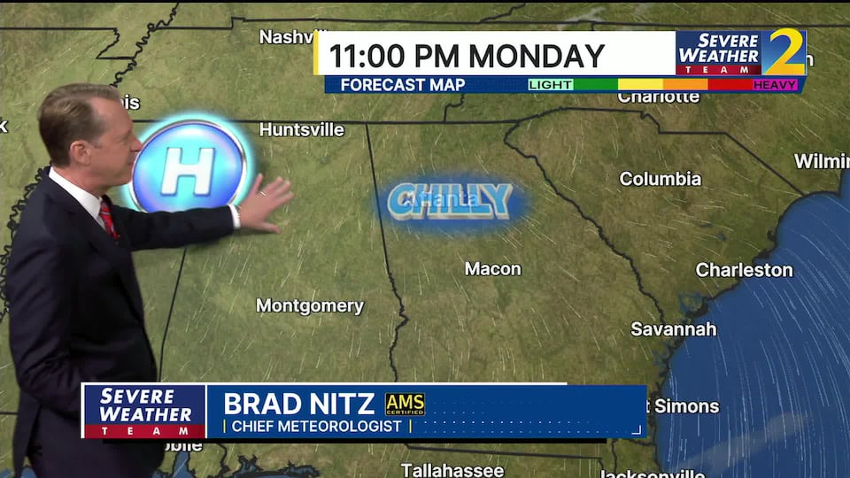 A clear, chilly evening ahead for your Monday