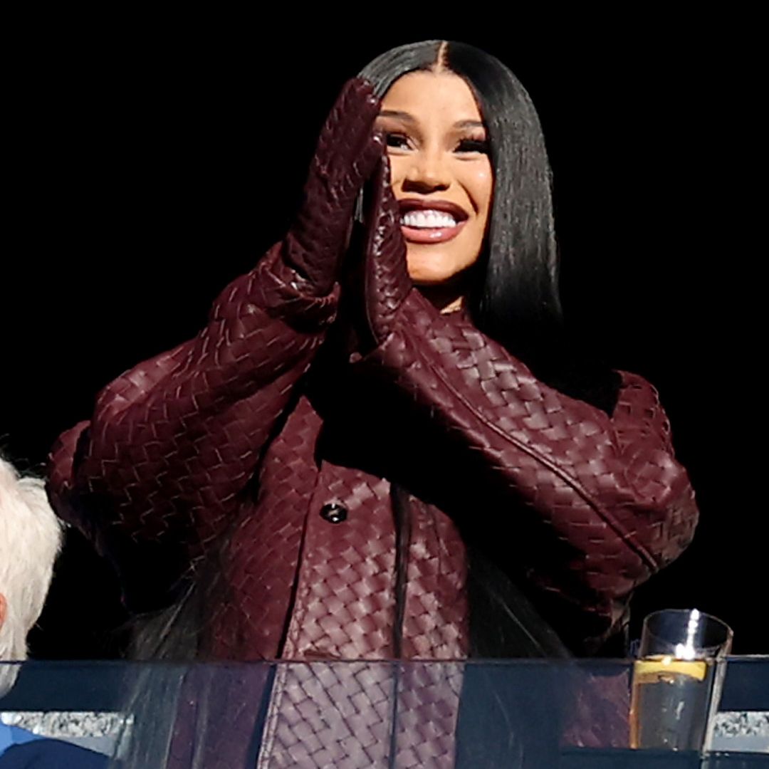 Cardi B Makes Her NFL WAG Debut With a Burgundy Birkin and a Patriots ...