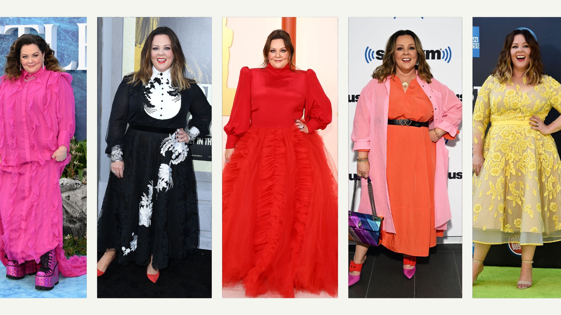 Melissa McCarthy's best looks, from sweeping gowns to elegant midi dresses