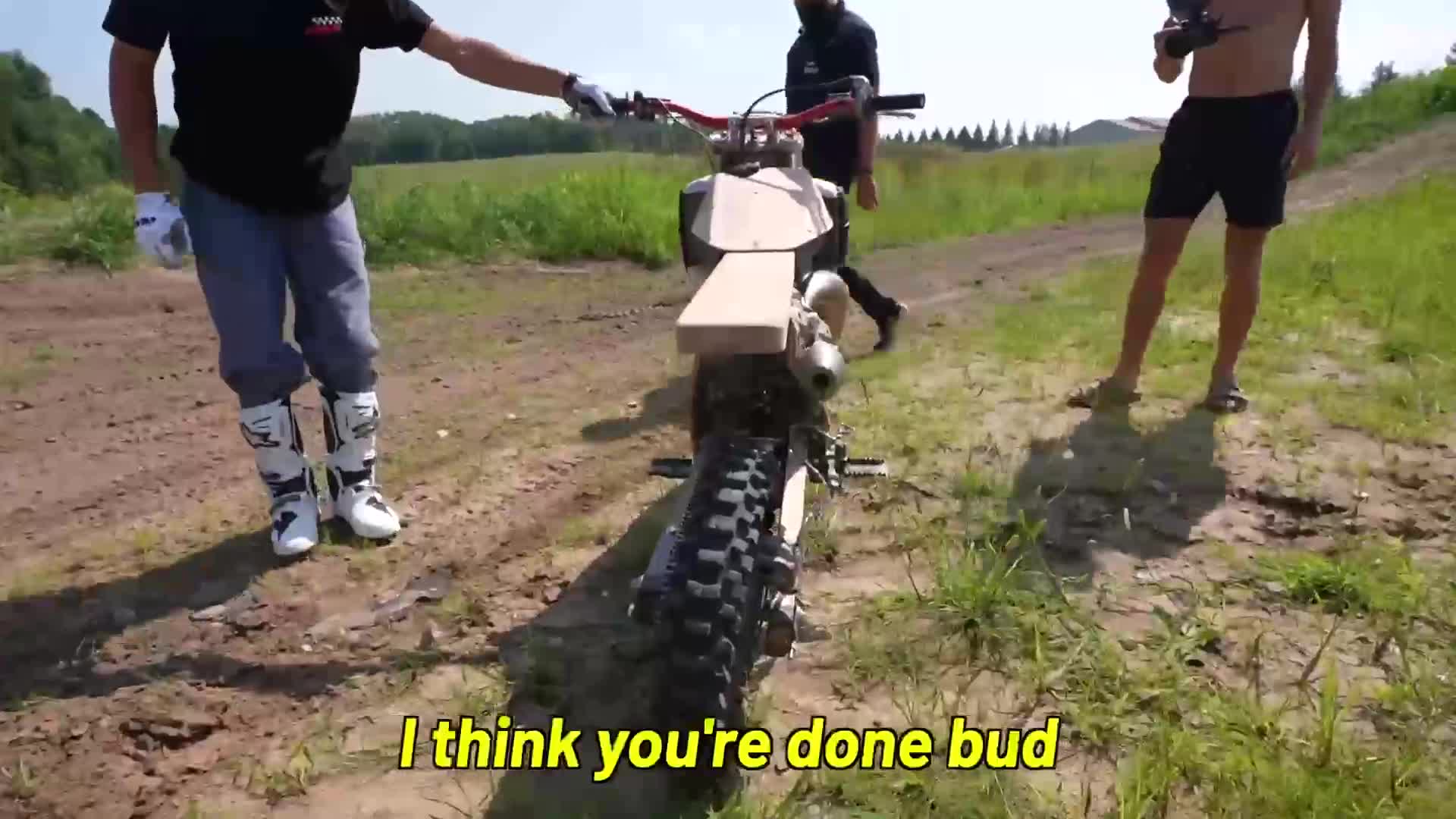 Wooden dirt bike testing 💥