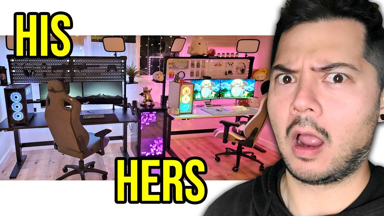 I built our dream his & hers workspace! 🎮