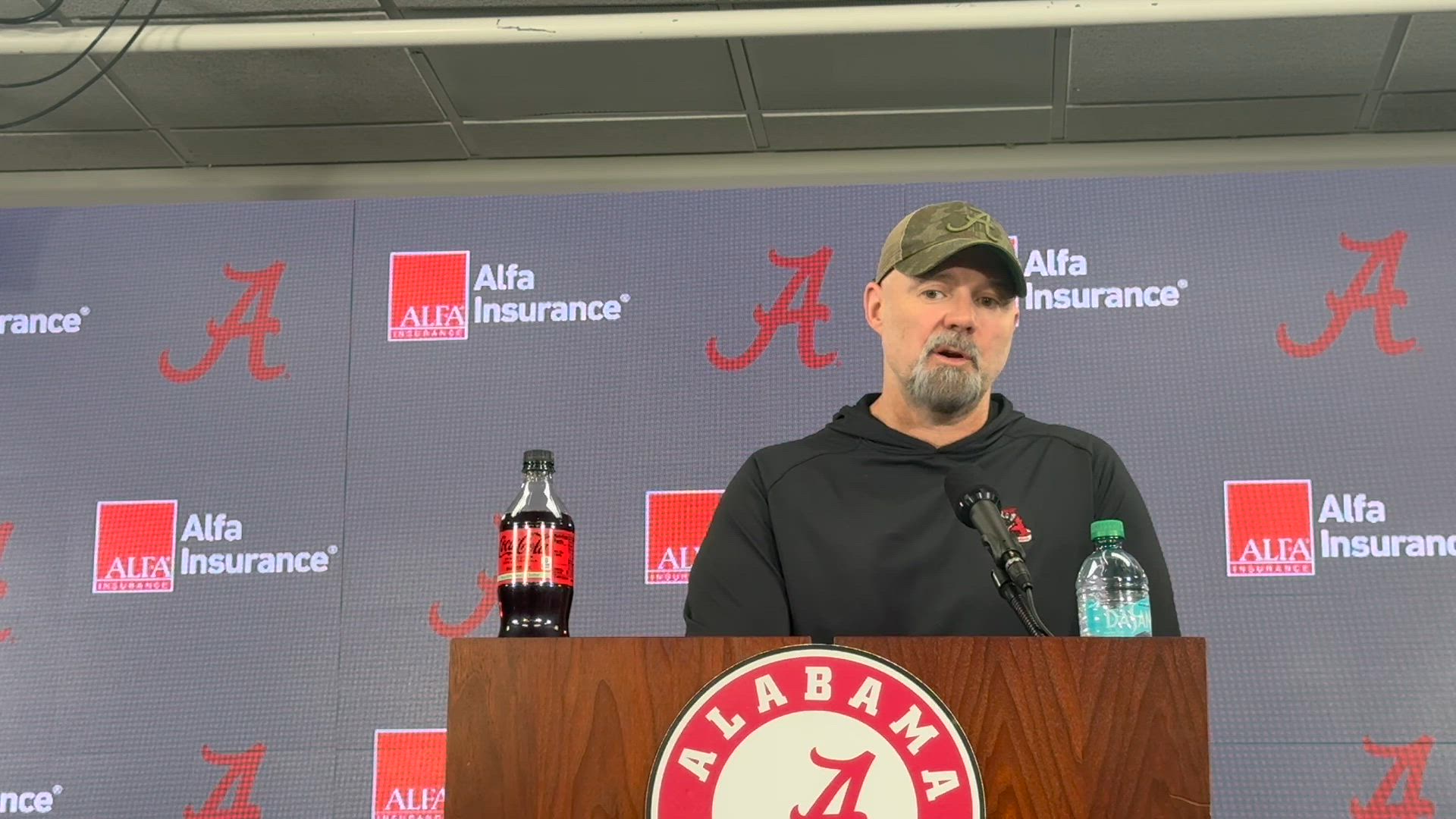 Ryan Grubb discusses Alabama's rushing success against LSU