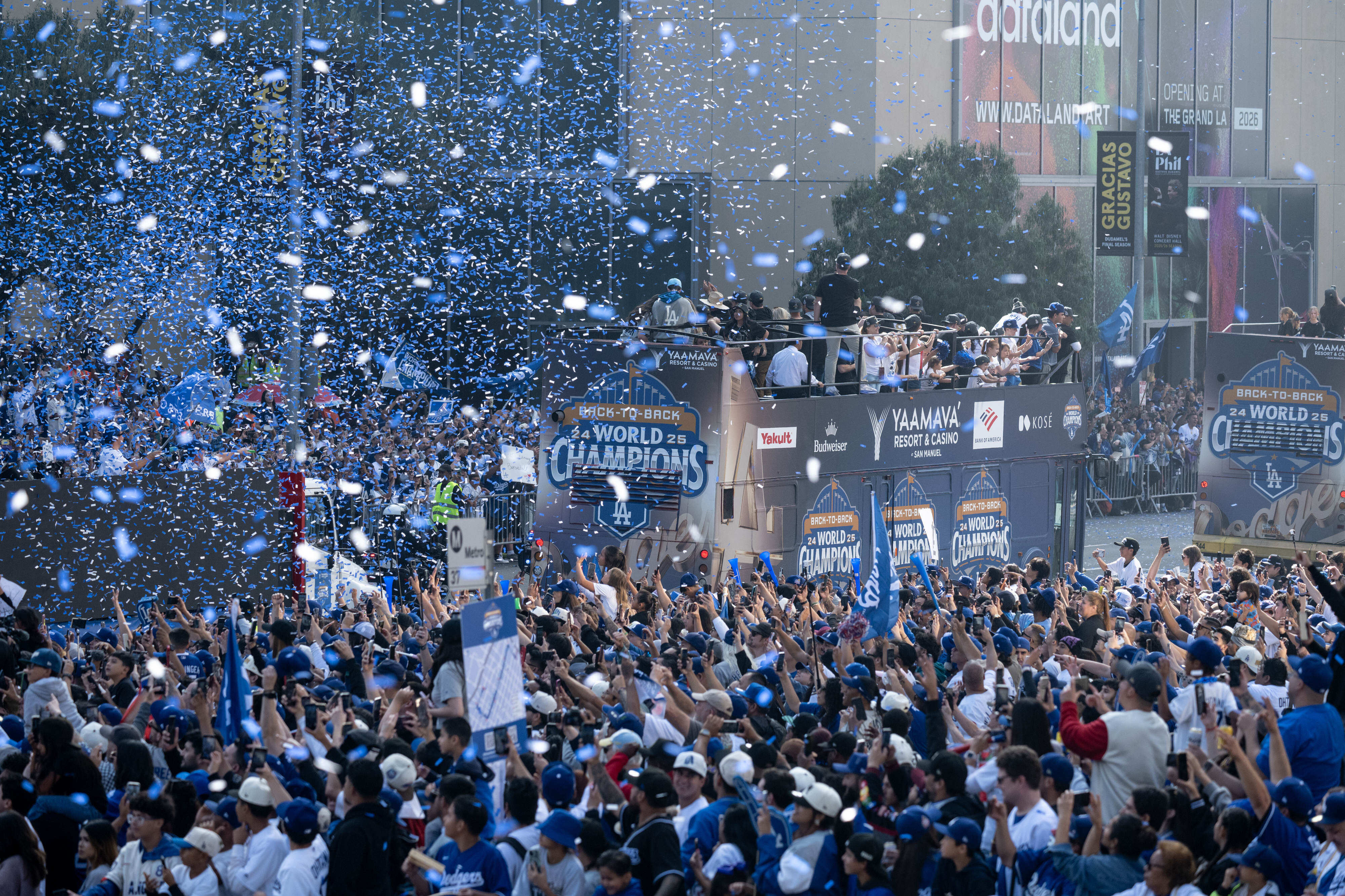 Dodgers celebrate 2025 World Series with parade, rally — and look ...