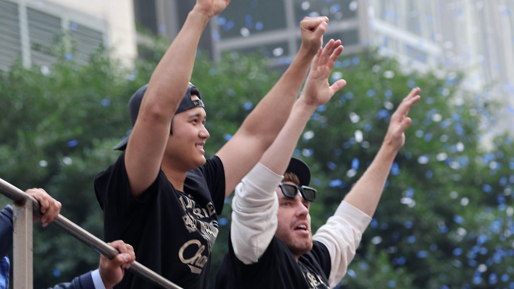 The Dodgers World Series Championship Parade takes place in downtown ...