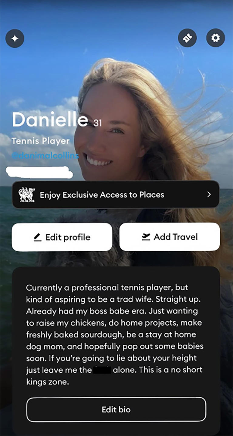 Tennis star Danielle Collins goes viral for demanding dating profile