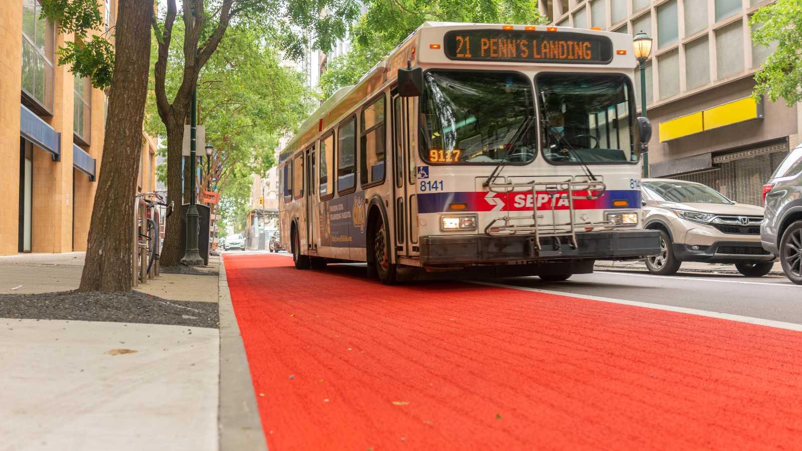 SEPTA to roll out more red paint on bus lanes in Center City, South Philly