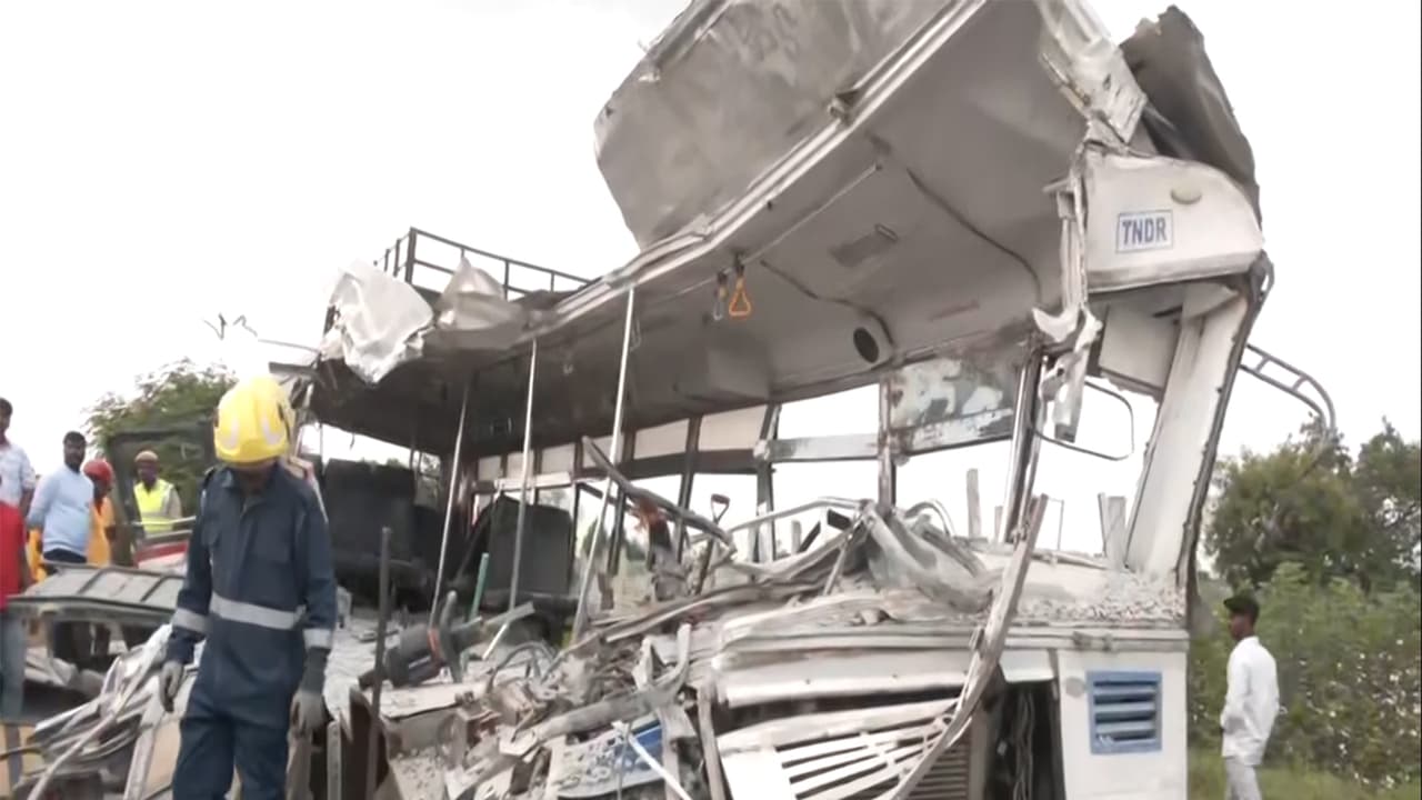 Hyderabad: 19 killed as speeding tipper collides with TGSRTC bus