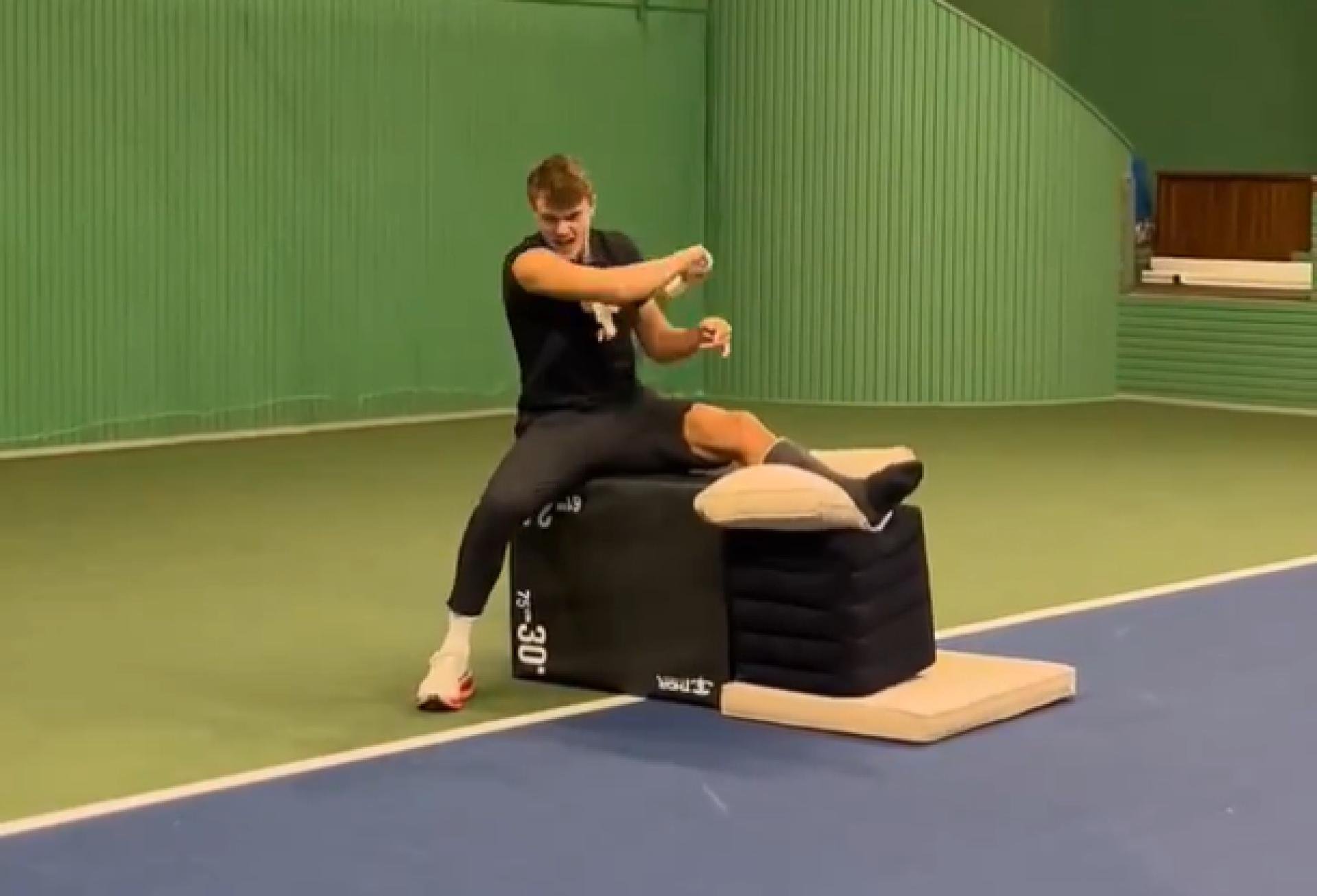 Watch: Holger Rune stuns fans with early return to practice following ...