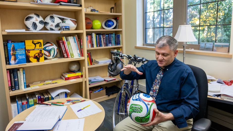 Puget Sound physics professor studies World Cup soccer ball design