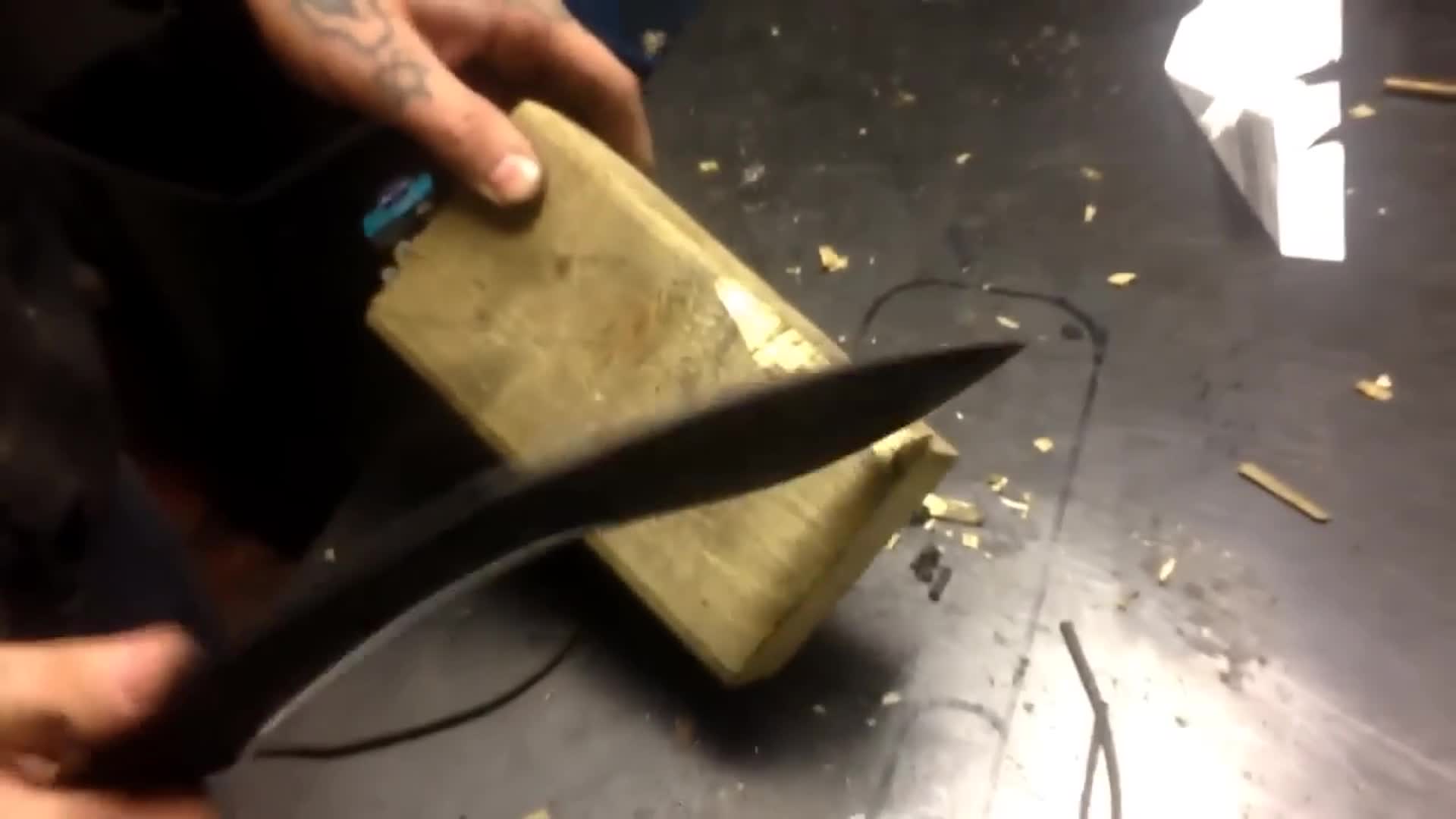 Knifemaking - saw blade Gurkha style kukri