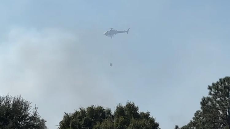 Fire Rescue teams extinguished the 12-acre brush fire in Triple Creek ...