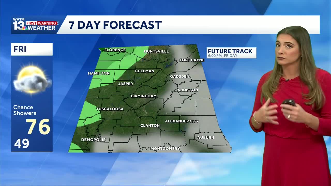 Alabama weather is warmer through the week with next rain chance in the ...