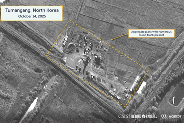 Satellite photos show Russia and North Korea's new border bridge