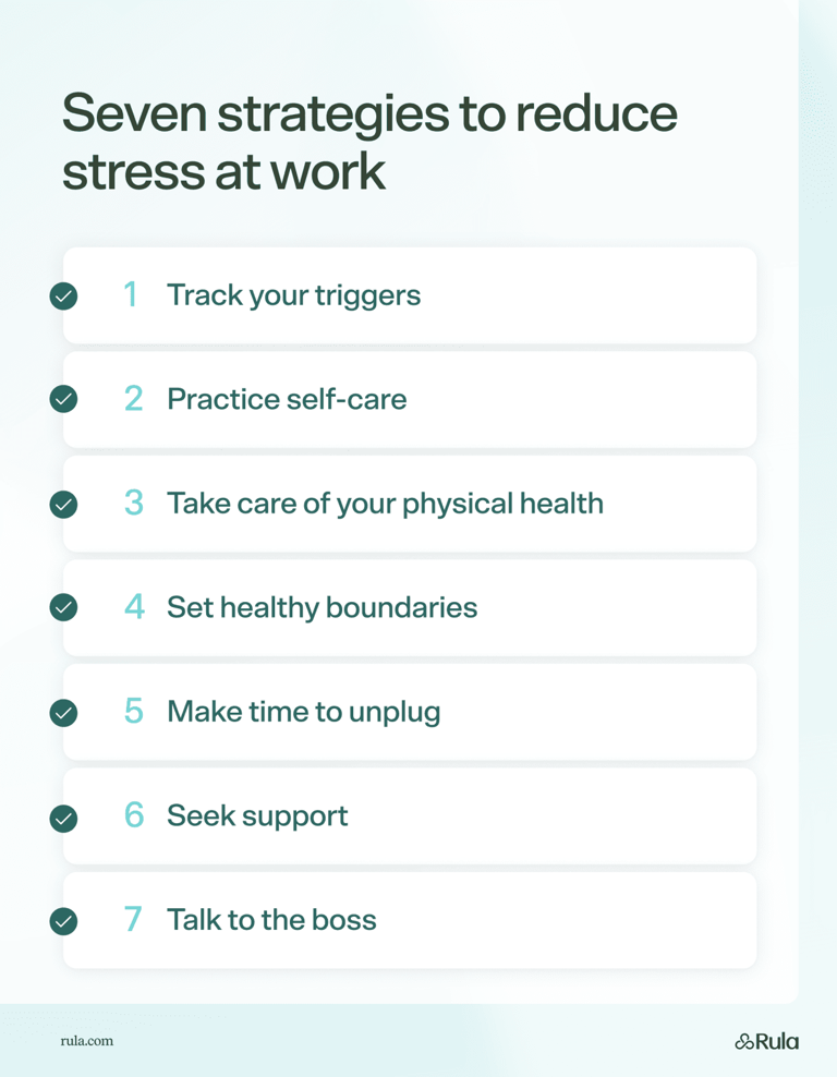 How to reduce stress at work