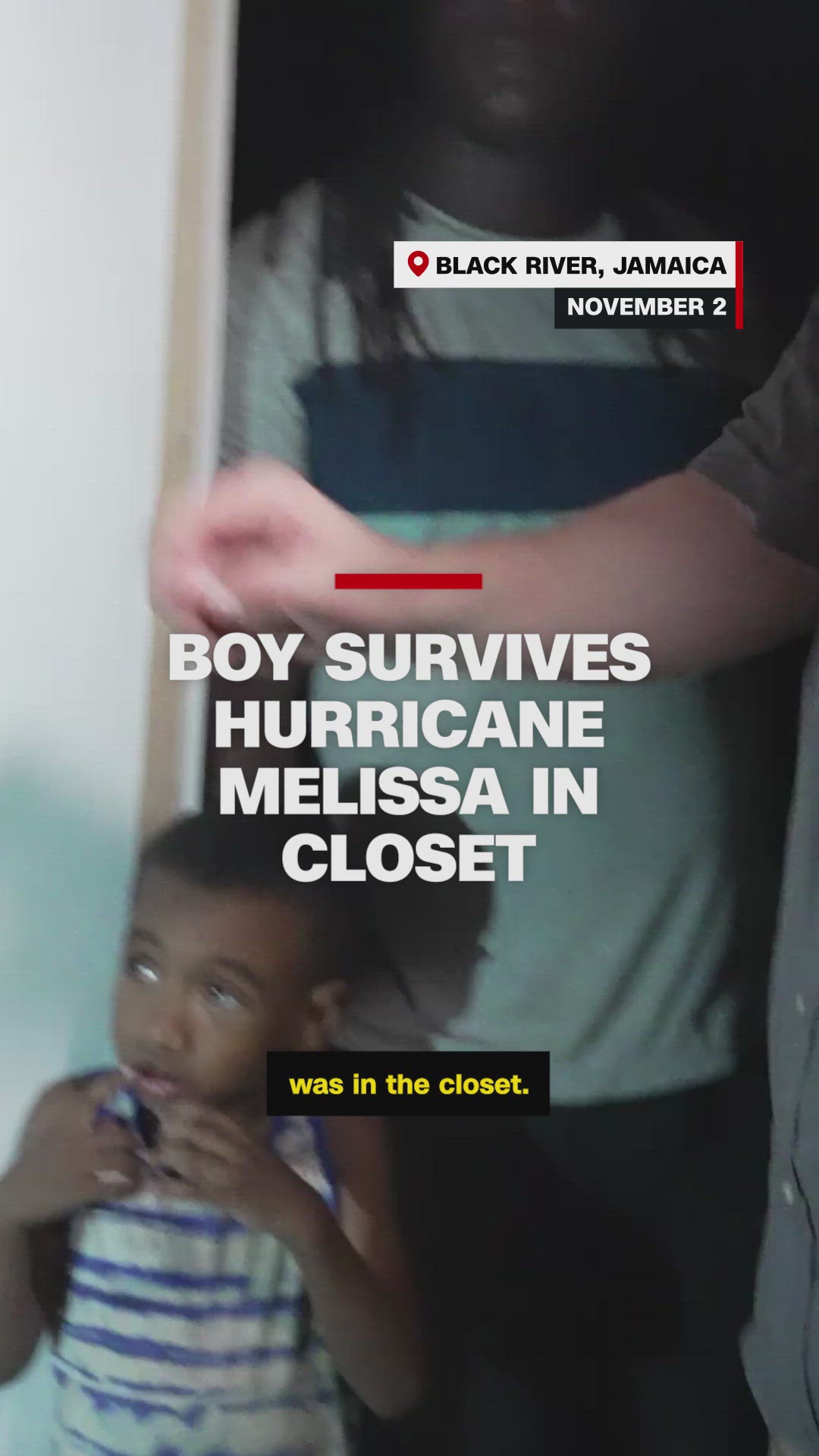4-year-old boy survives Hurricane Melissa by hiding in closet in ...