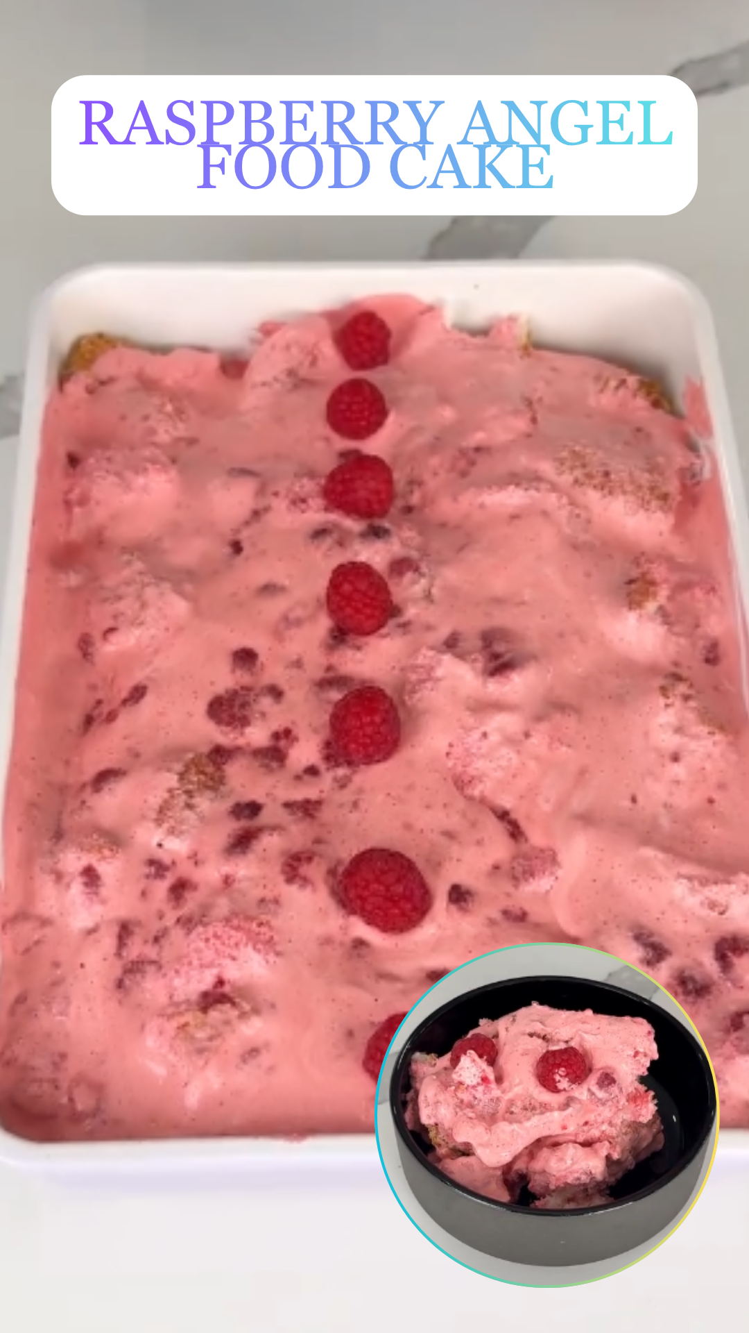 Easy 4-Ingredient Dessert: Raspberry Angel Food Cake